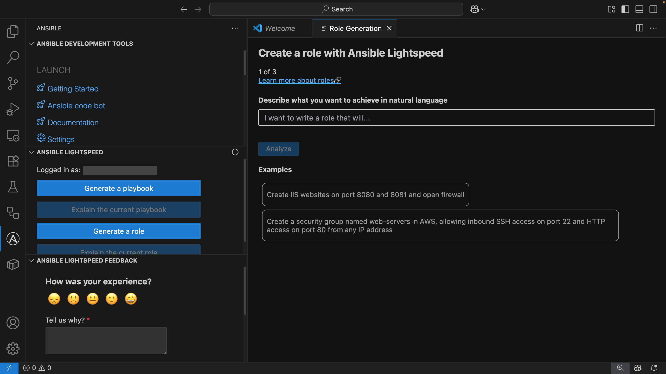Getting started with Red Hat Ansible Lightspeed with IBM watsonx Code Assistant